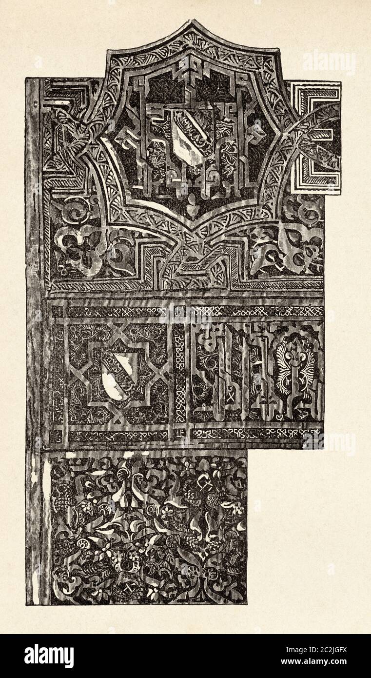 Arabesque drawings. Ornamentation of an Arab Quran, Library of the ...