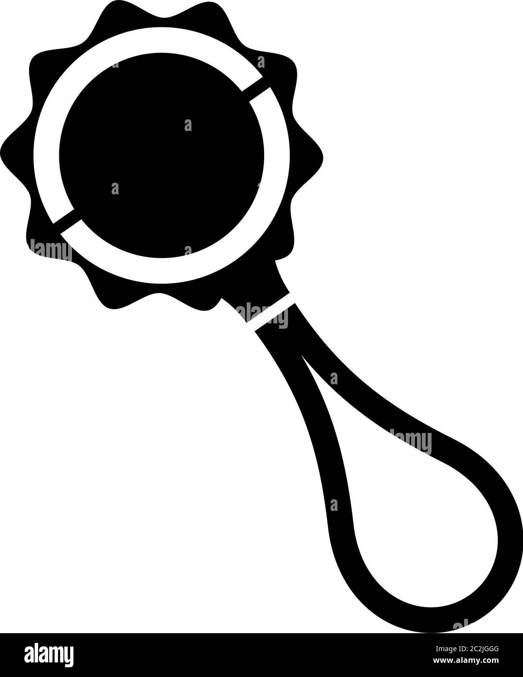Baby Rattle Icon Vector Art Illustration Stock Vector Image & Art - Alamy
