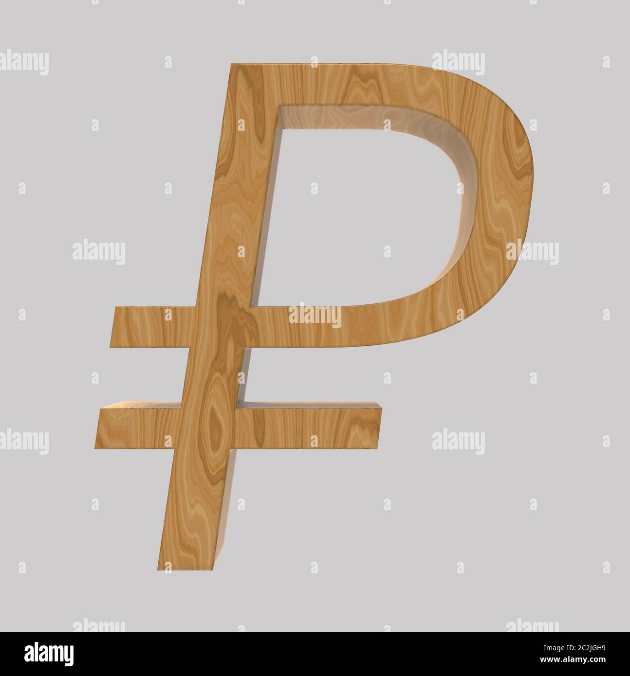 Ruble symbol sign isolated rouble RUB Russian ruble Currency Symbol 3d ...