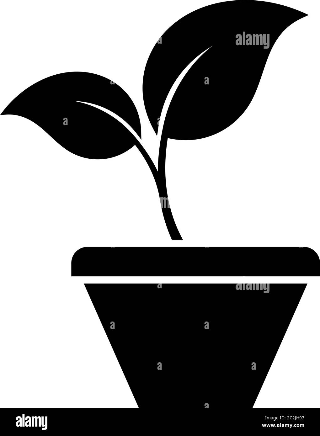Plant Pot Icon Vector Art Illustration Stock Vector Image & Art - Alamy