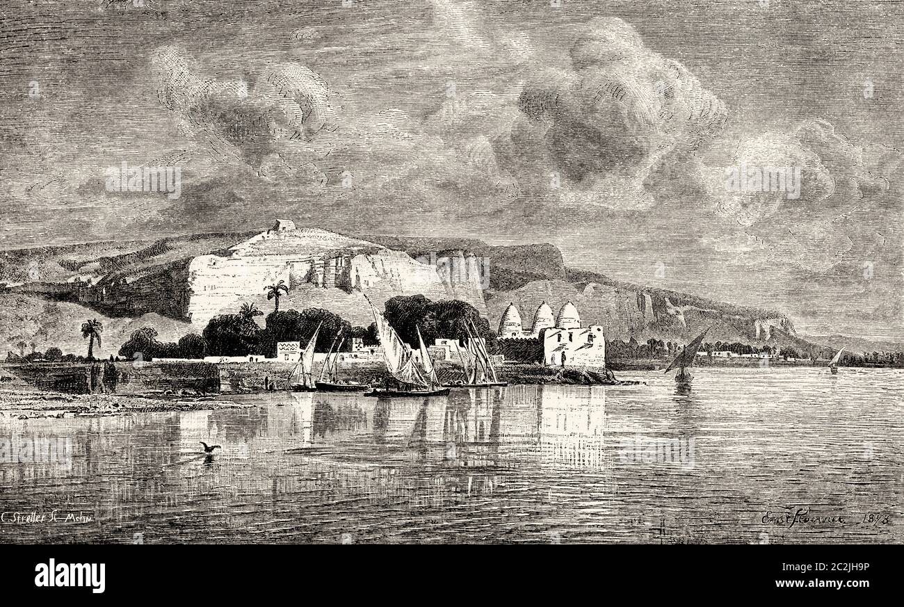 Tura locality near Memphis, famous for its fine white limestone ...