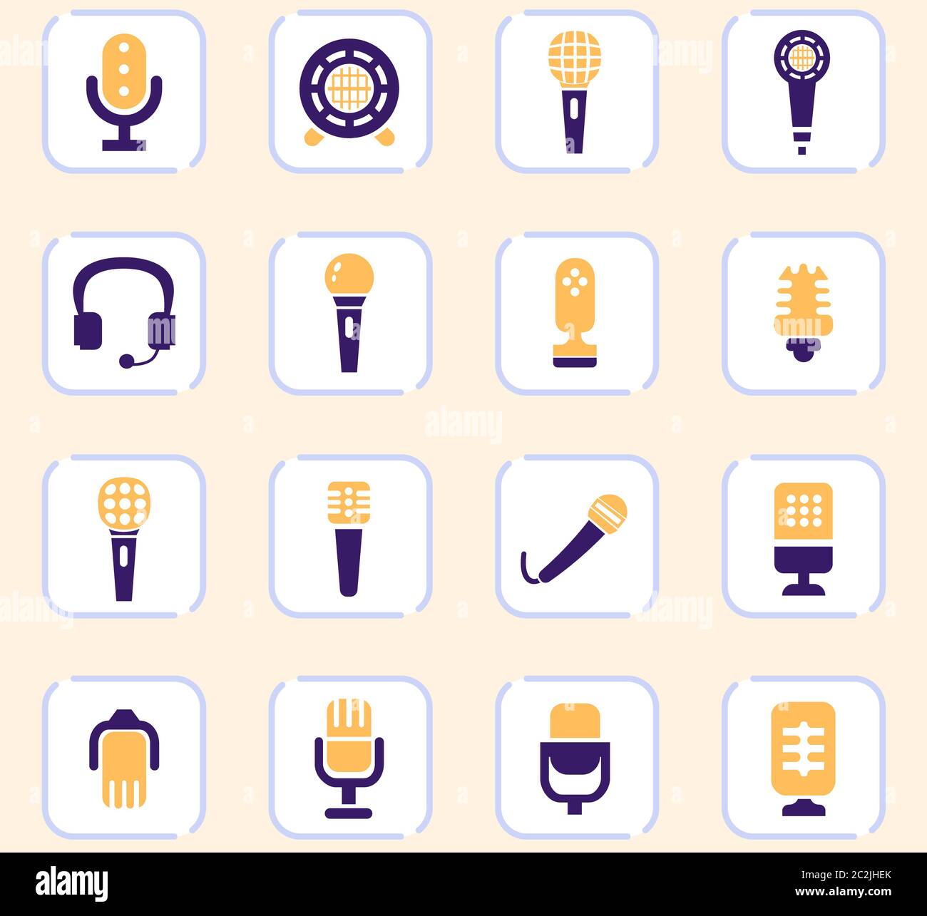Microphone icon set for web sites and user interface Stock Photo - Alamy