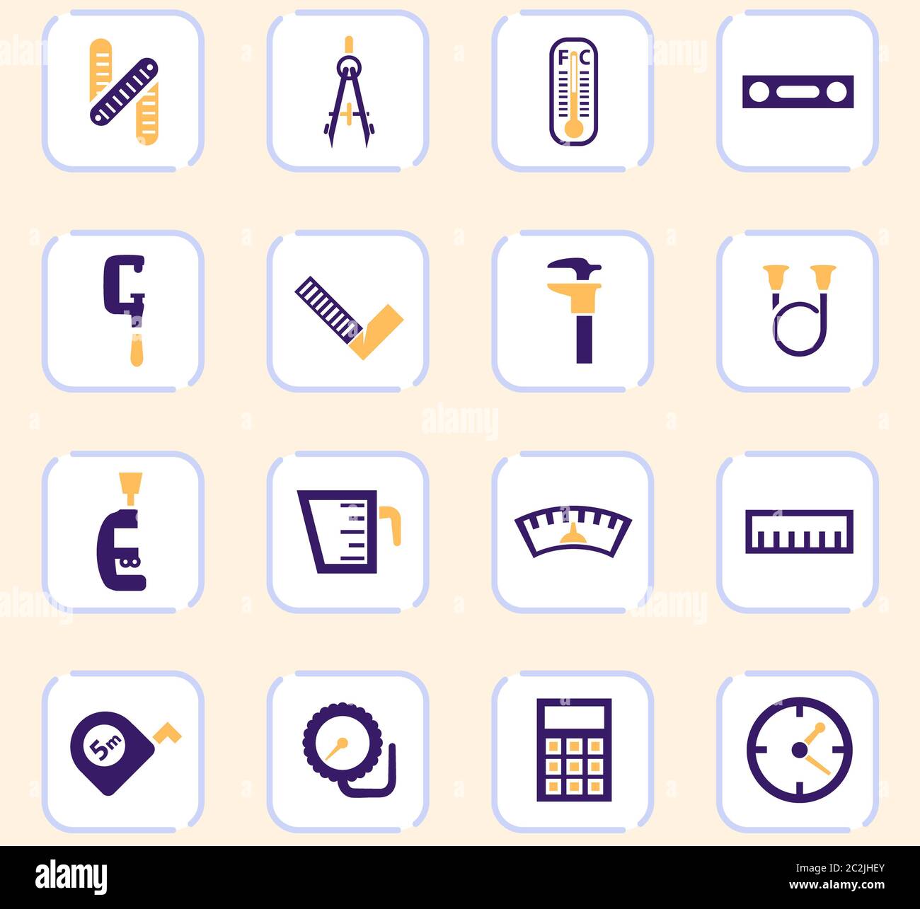 Measuring tools icon set for web sites and user interface Stock Photo ...