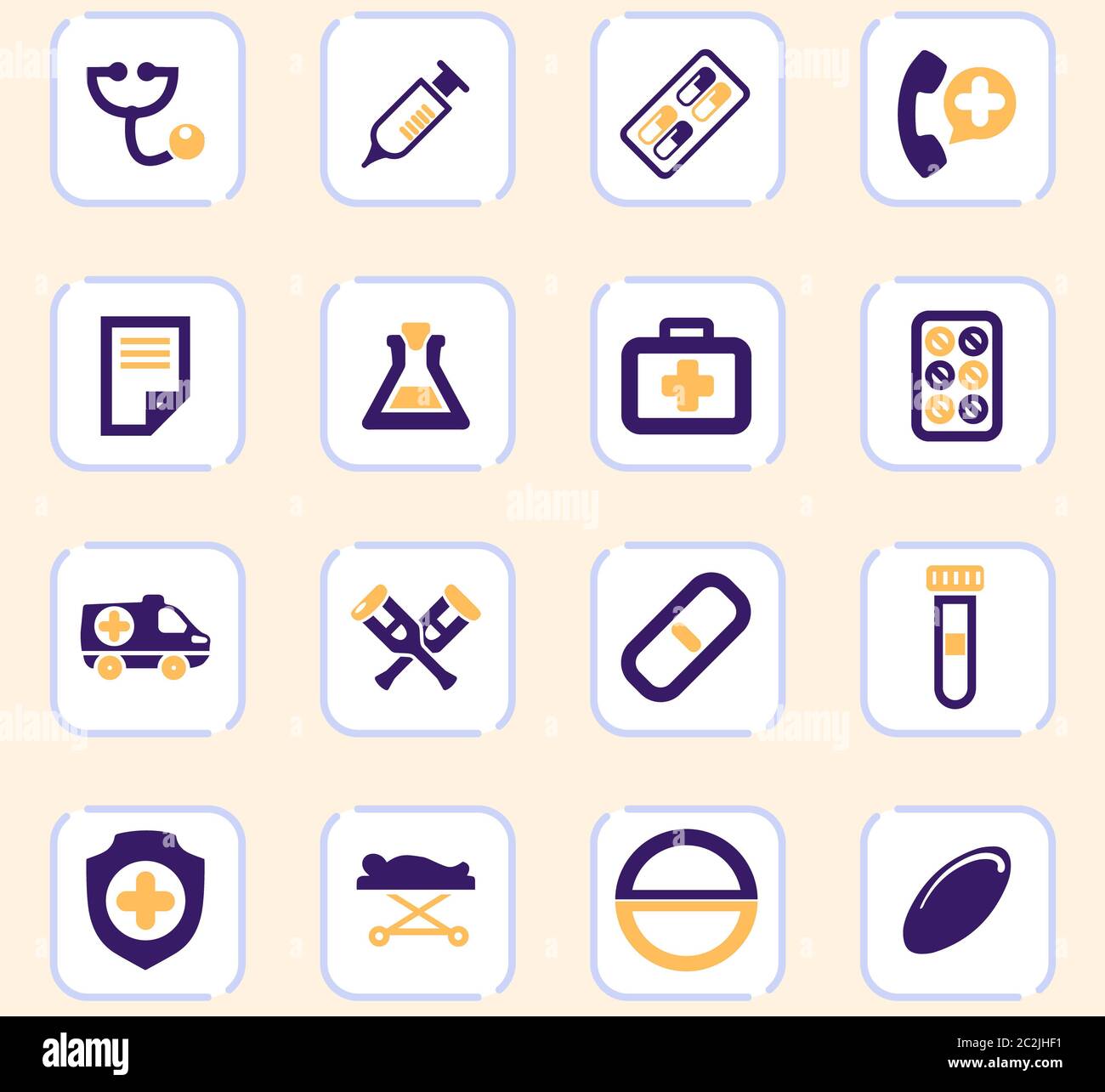 Medical icon set for web sites and user interface Stock Photo - Alamy