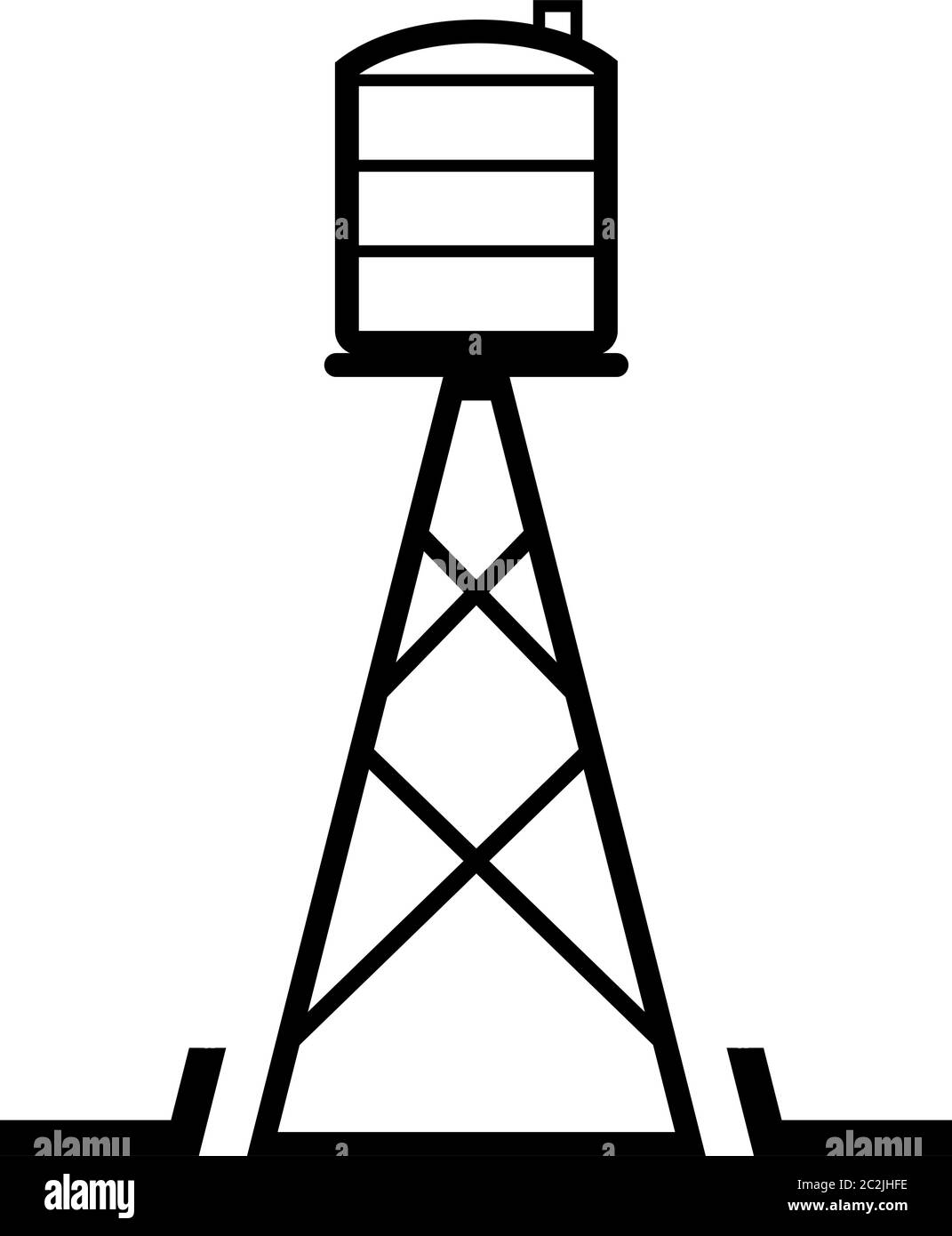 Water Tower Icon Vector Art Illustration Stock Vector Image & Art - Alamy