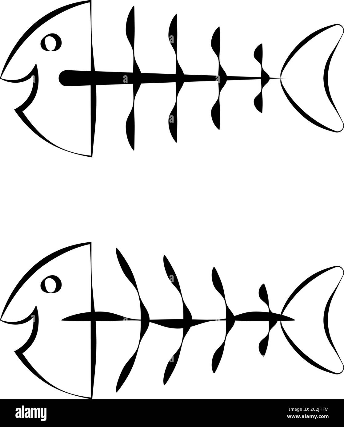 Fish Bone Icon Design Vector Art Illustration Stock Vector Image & Art ...