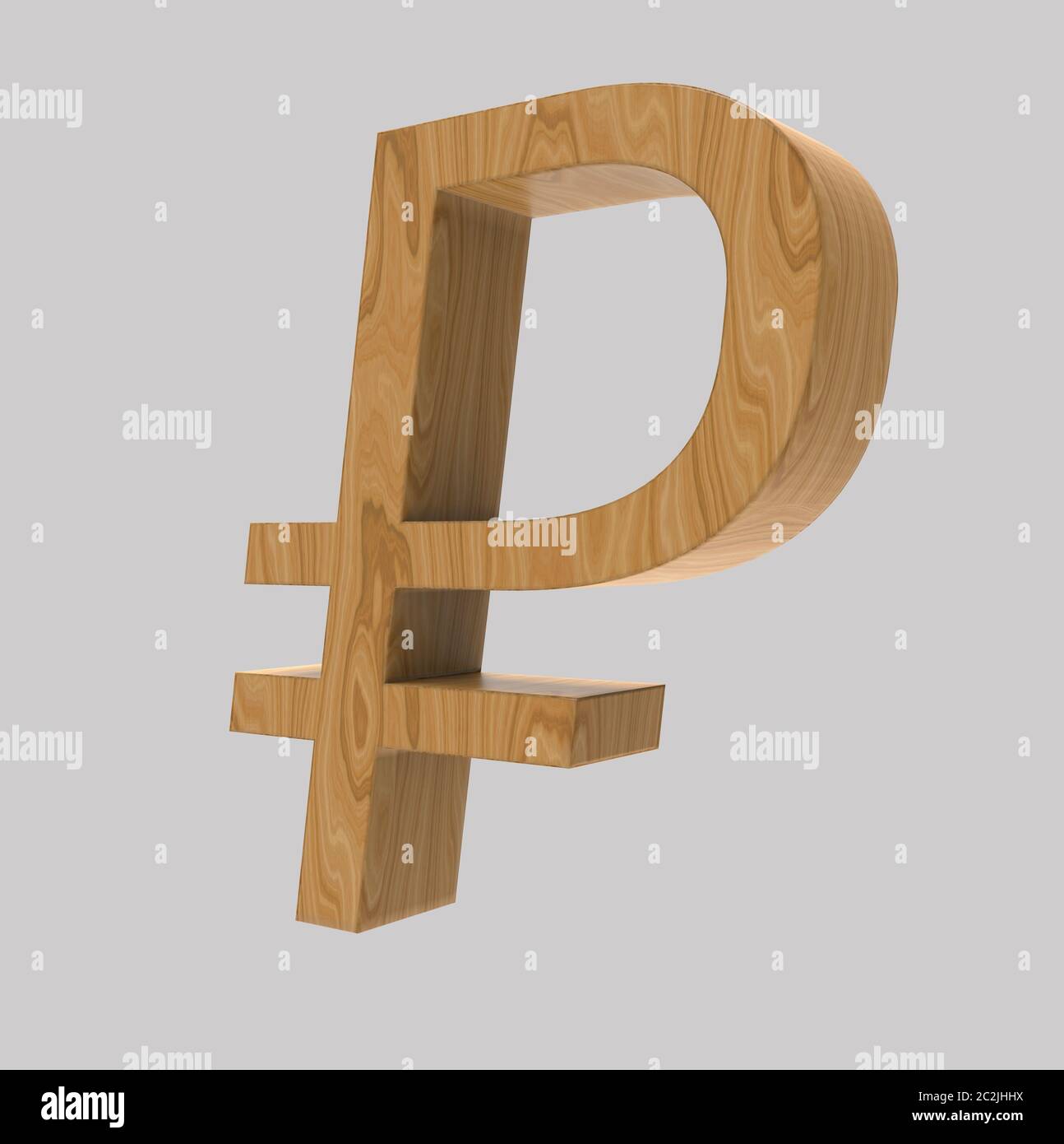 Ruble symbol sign isolated rouble RUB Russian ruble Currency Symbol 3d ...