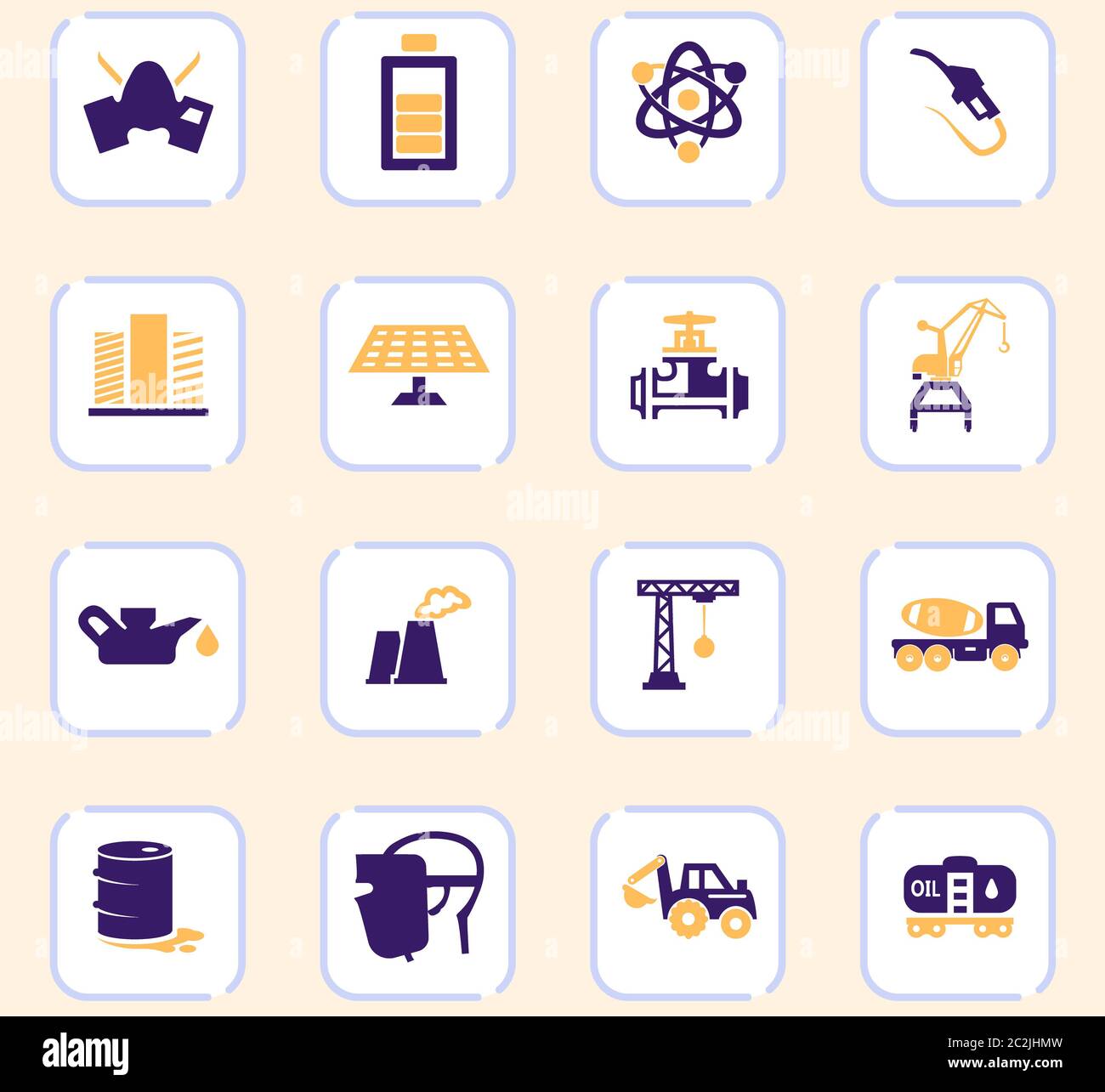 Industry vector icons for user interface design Stock Photo - Alamy