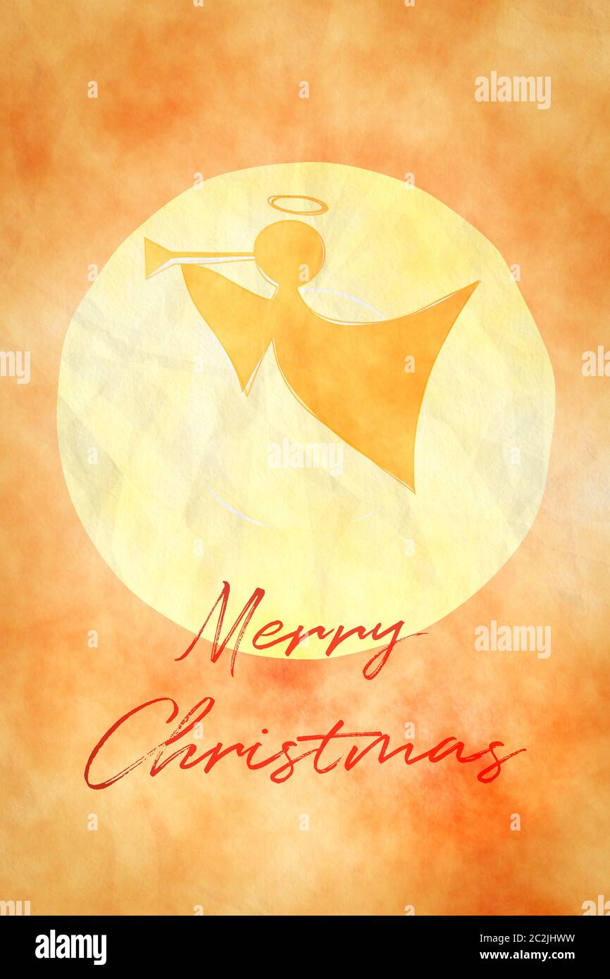 simple angel trumpet watercolor digital painting Stock Photo - Alamy