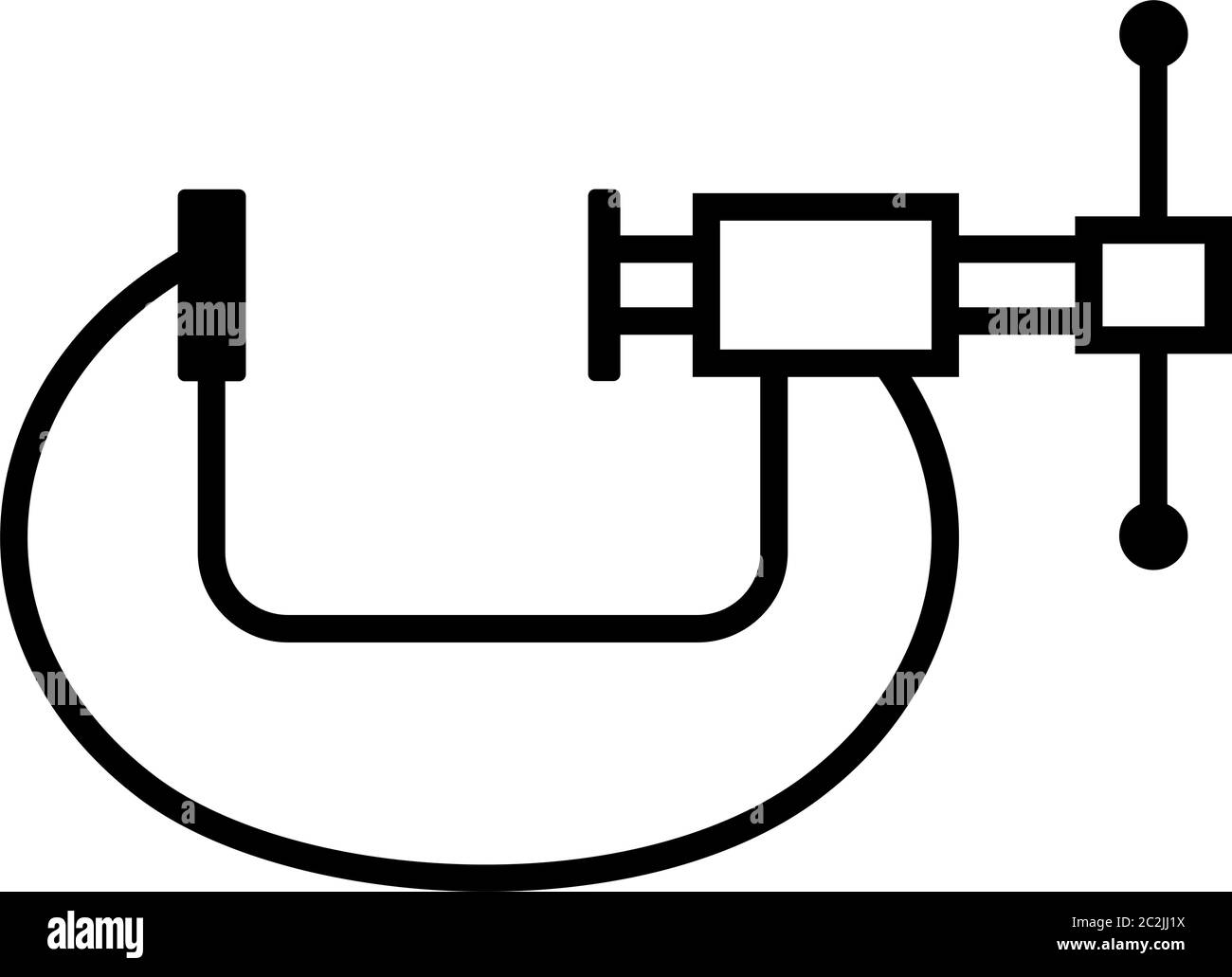 C Clamp Icon, C-Clamp Icon Vector Art Illustration Stock Vector Image ...