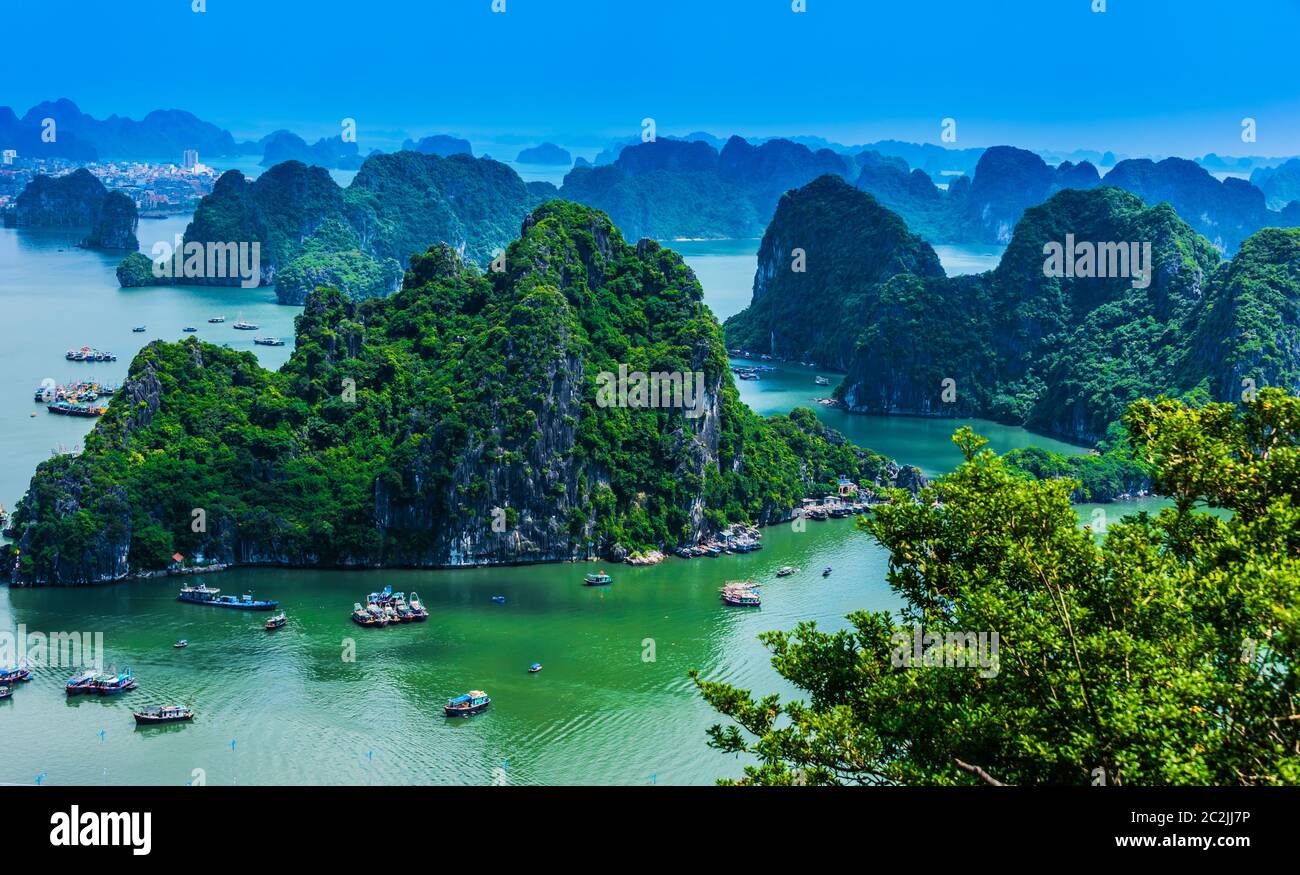 Panoramic view of Ha Long Bay, Vietnam Stock Photo - Alamy