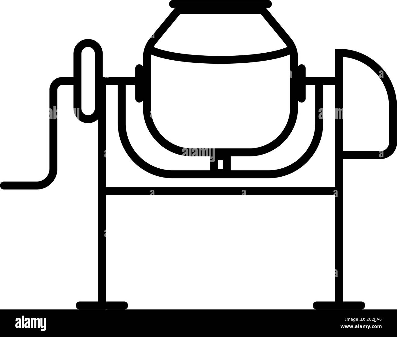 Concrete Mixer, Concrete Mixer Vector Art Illustration Stock Vector ...
