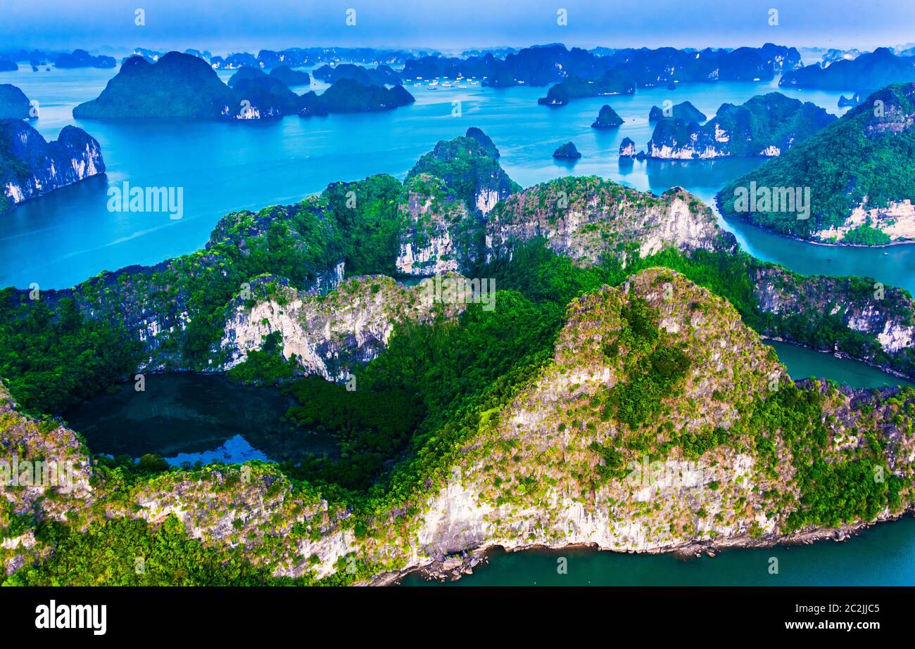 Aerial view of Ha Long Bay, Vietnam Stock Photo - Alamy