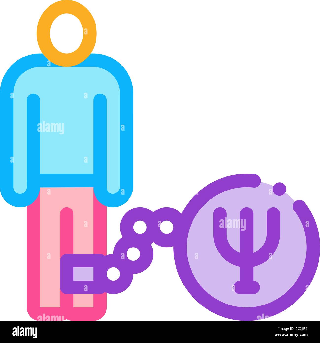 severity in form of psychological disorder in human icon vector outline ...