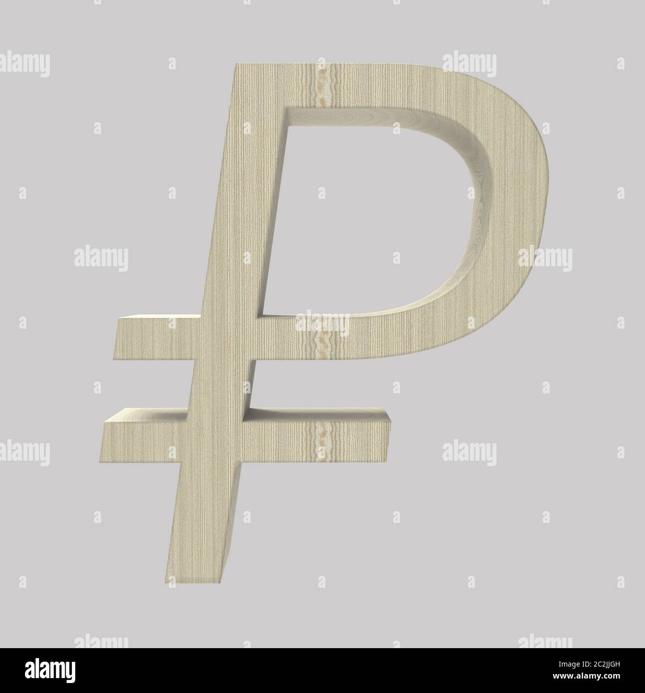 Ruble symbol sign isolated rouble RUB Russian ruble Currency Symbol 3d render Stock Photo - Alamy