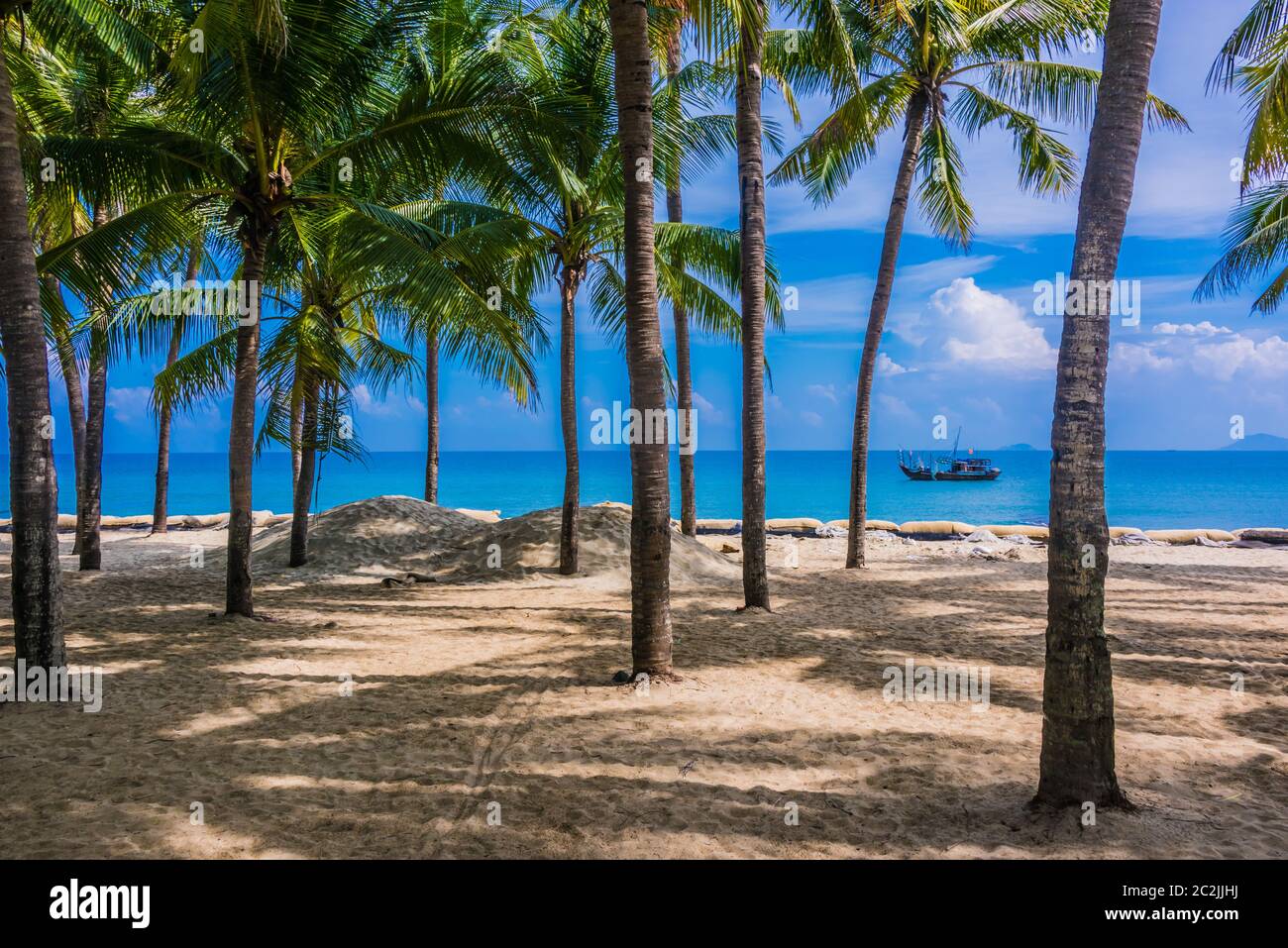 Cua Dai, sandy sea beach near Hoi An in Quang Nam Province, Vietnam ...