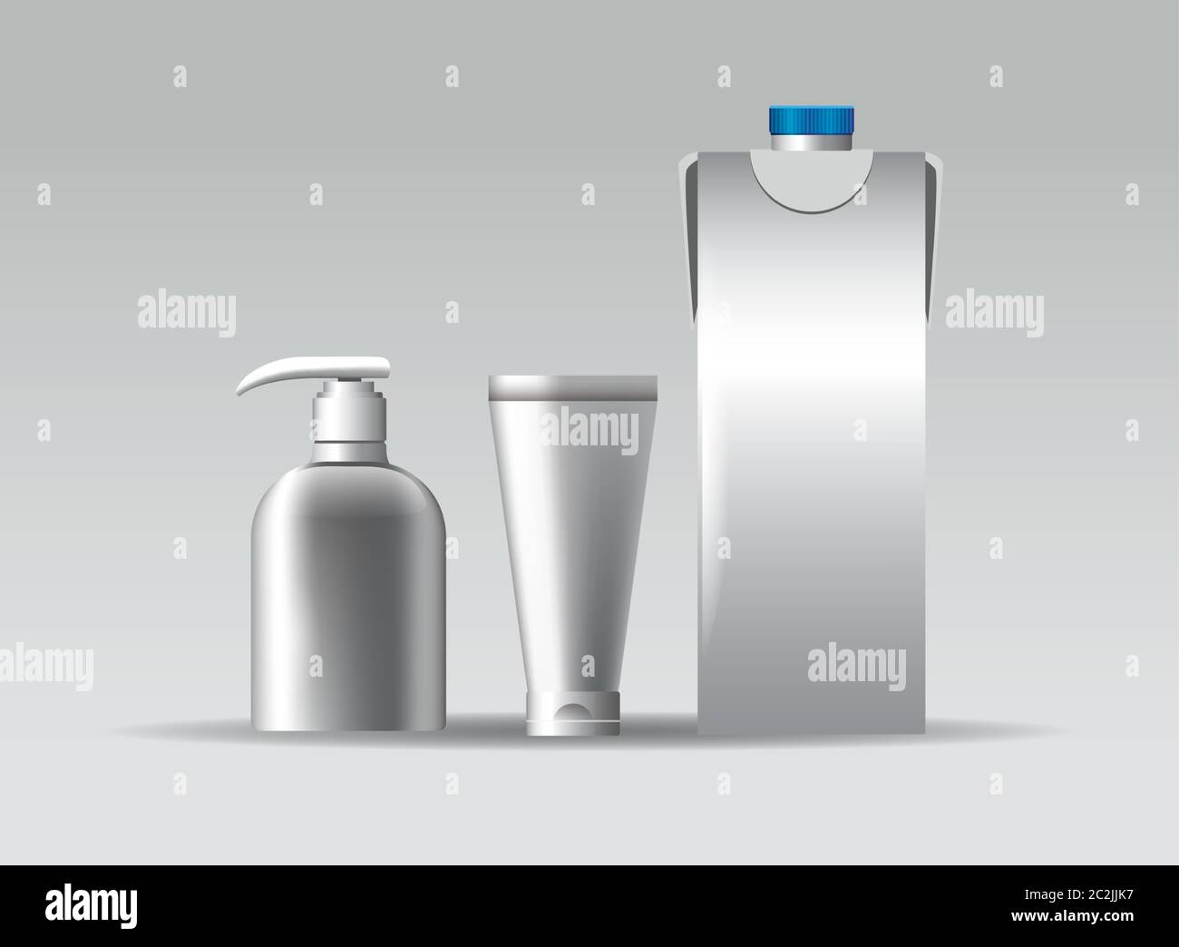 set of materials and styles bottles products vector illustration design ...