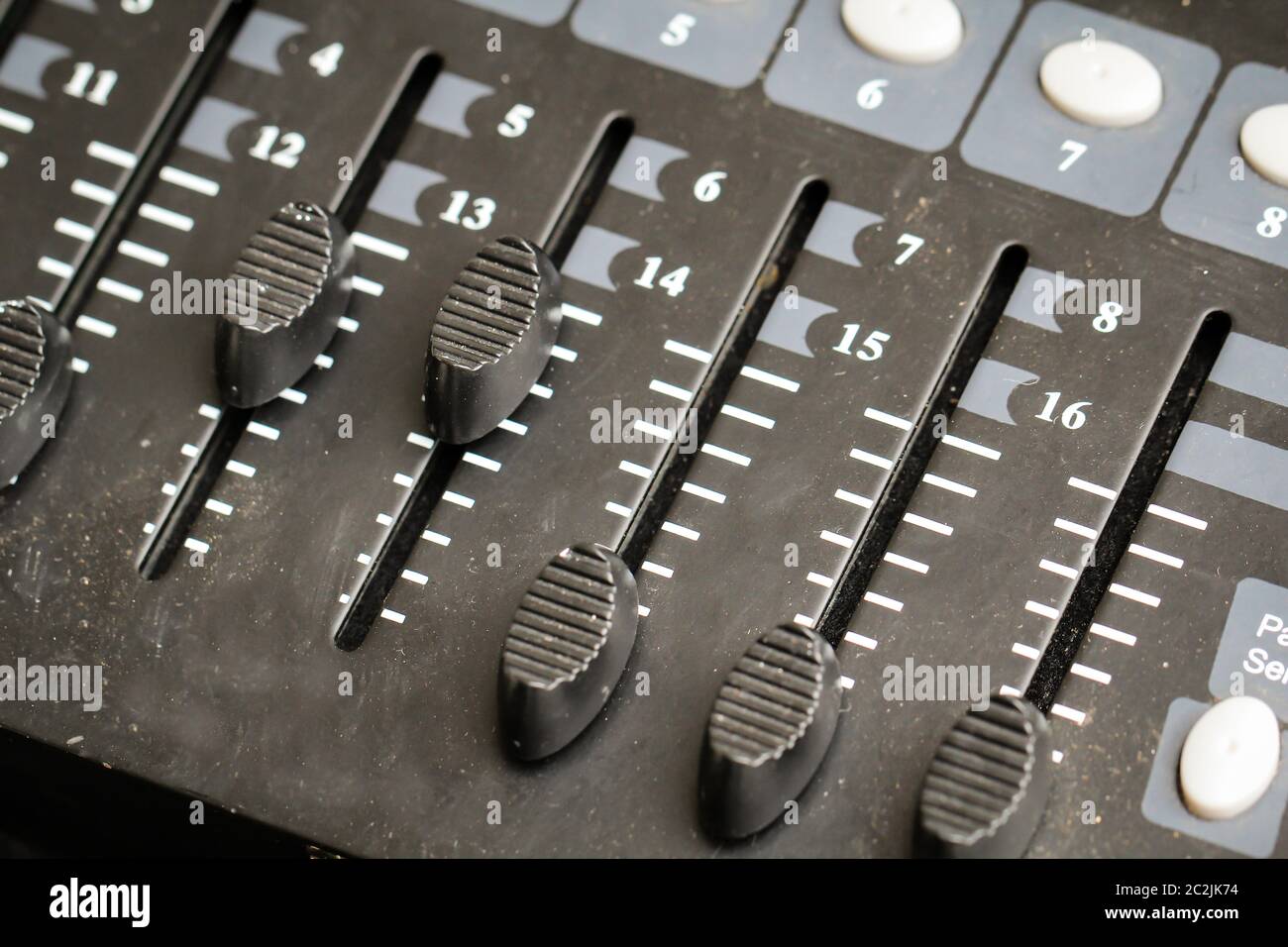 Sound controls are set for the music performance Stock Photo - Alamy