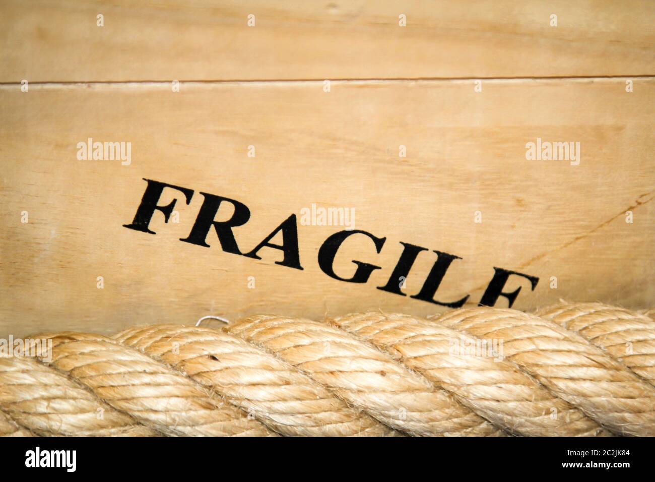 Wooden boxes for fragile things, Fragile Stock Photo - Alamy