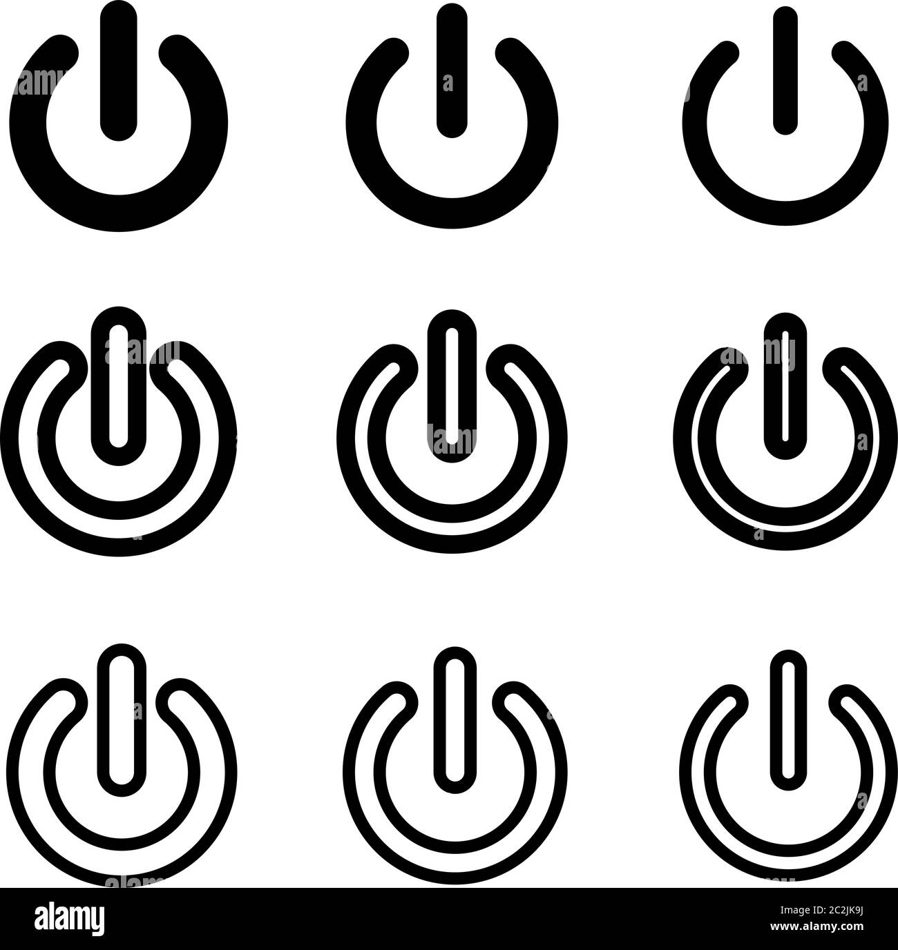 Power Button Icon Vector Art Illustration Stock Vector Image & Art - Alamy