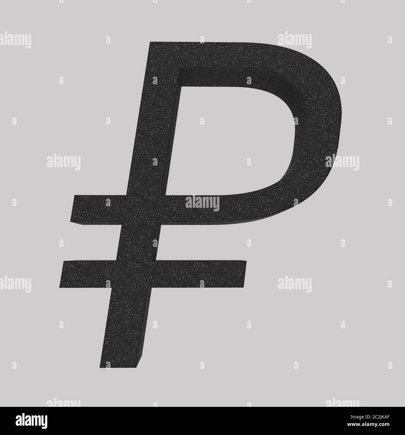 Ruble symbol sign isolated rouble RUB Russian ruble Currency Symbol 3d ...