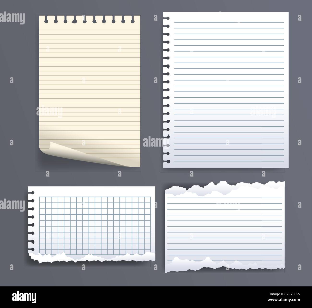 set of attachment banners paper icons vector illustration design Stock ...