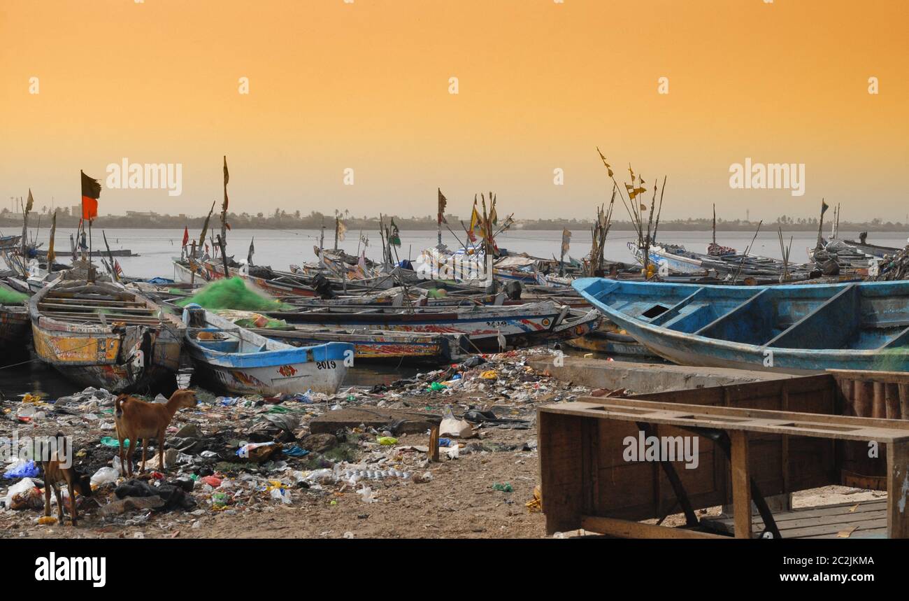 Pollution on the beach of beach of Senegal, in Africa Stock Photo - Alamy