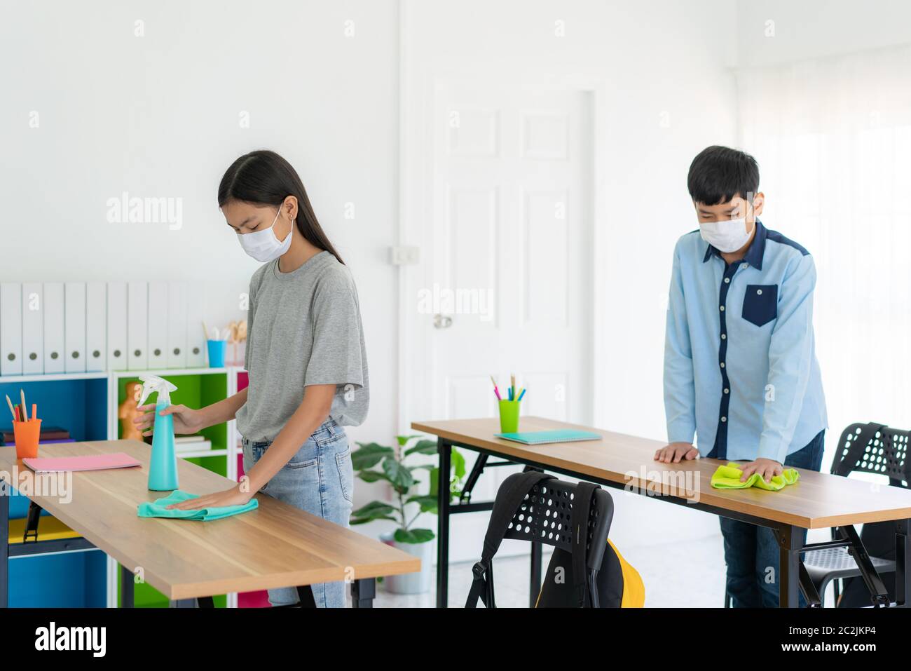 Clean Classroom Desk