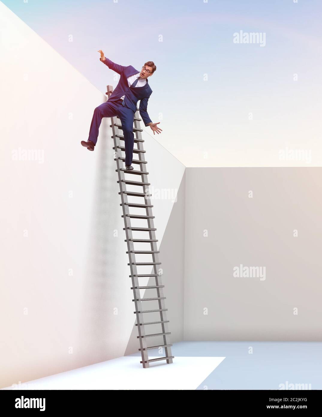 Climbing ladder concept success failure hi-res stock photography and ...