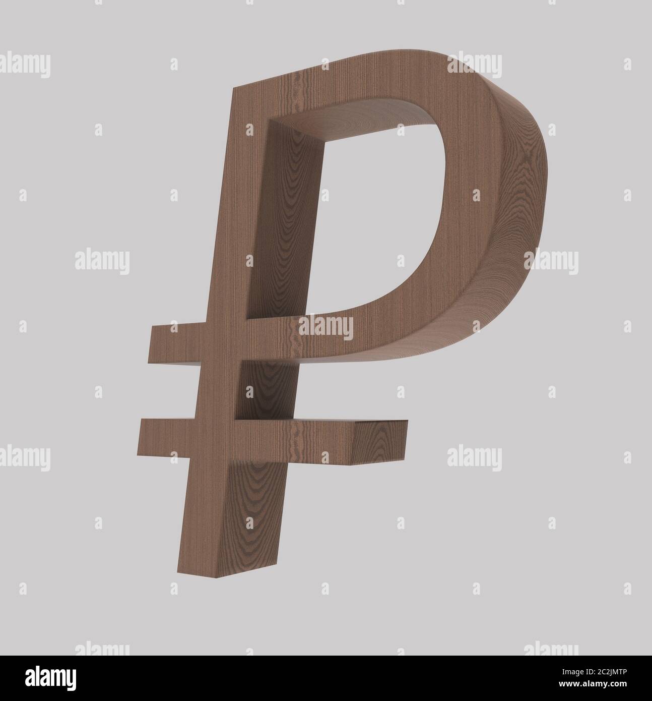 Ruble symbol sign isolated rouble RUB Russian ruble Currency Symbol 3d ...