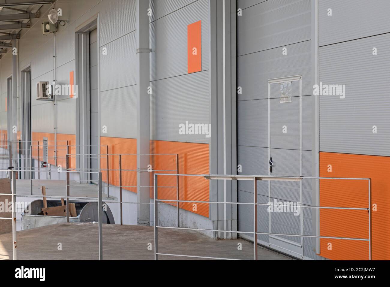 Loading Cargo Dock at Distribution Warehouse Building Stock Photo - Alamy