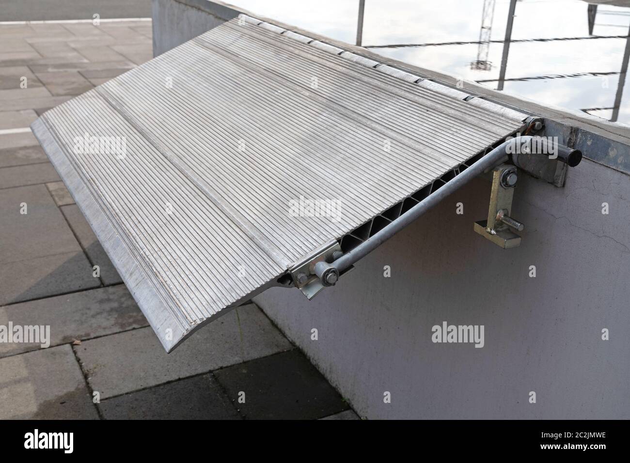 Loading Dock With Metal Ramp at Warehouse Stock Photo - Alamy