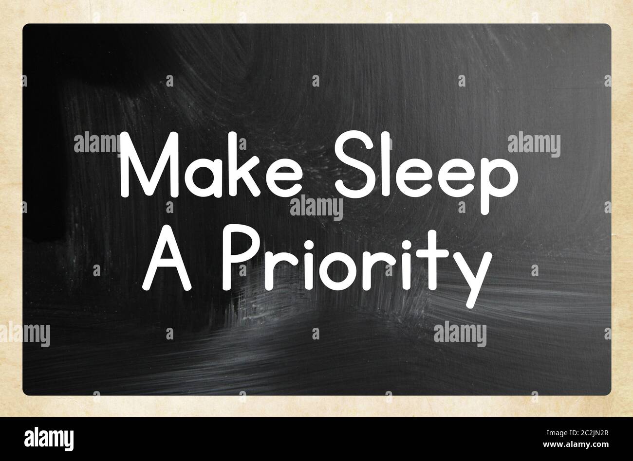 make sleep a priority Stock Photo - Alamy