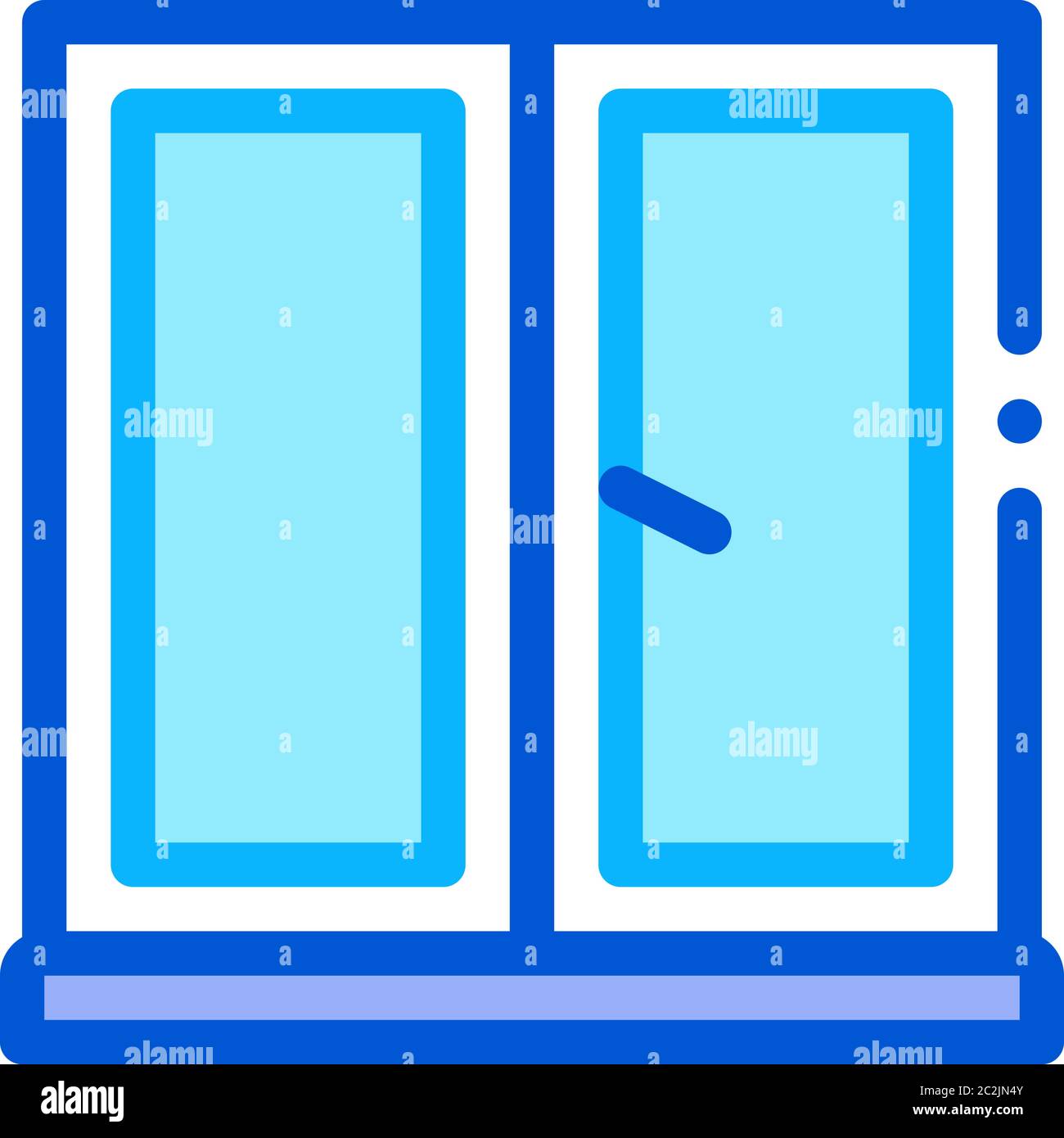 two-half window icon vector outline illustration Stock Vector Image ...