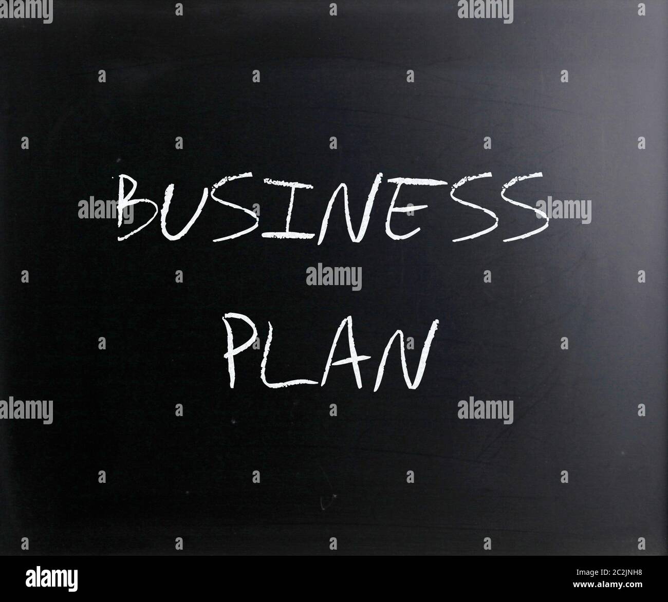 "Business plan" handwritten with white chalk on a blackboard Stock ...
