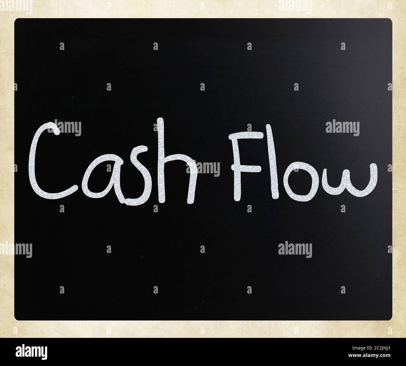 "Cash flow" handwritten with white chalk on a blackboard Stock Photo ...