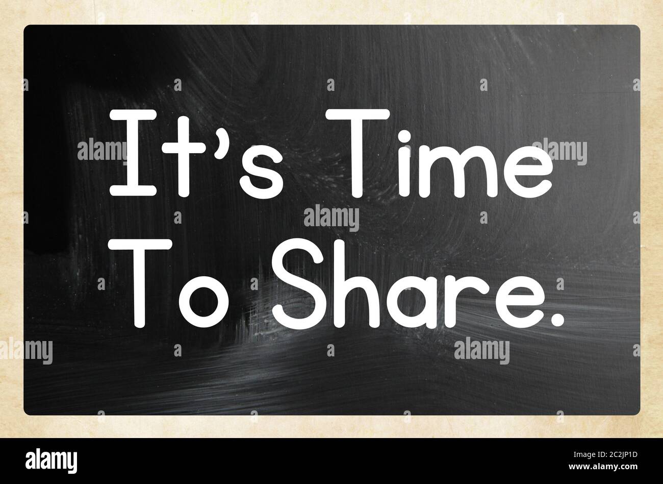 it's time to share concept Stock Photo - Alamy
