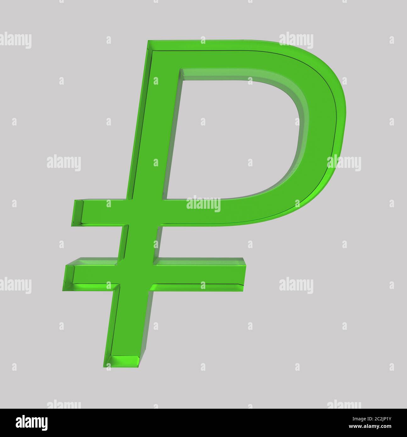 Ruble symbol sign isolated rouble RUB Russian ruble Currency Symbol 3d ...