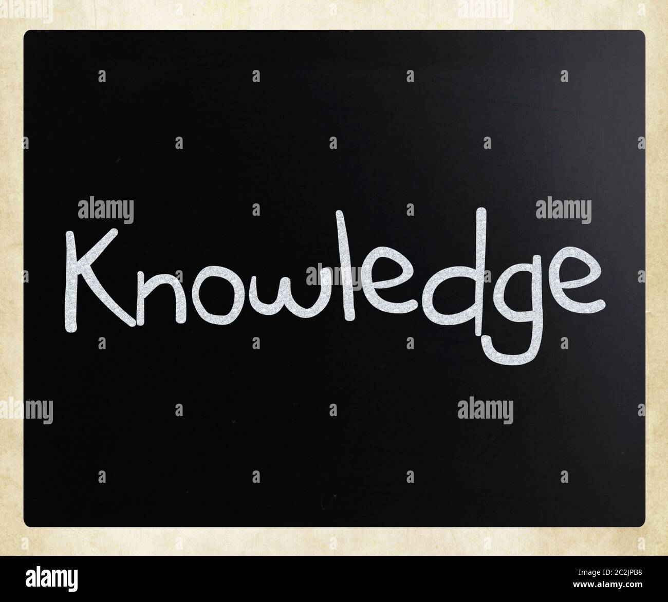 "Knowledge" handwritten with white chalk on a blackboard Stock Photo ...