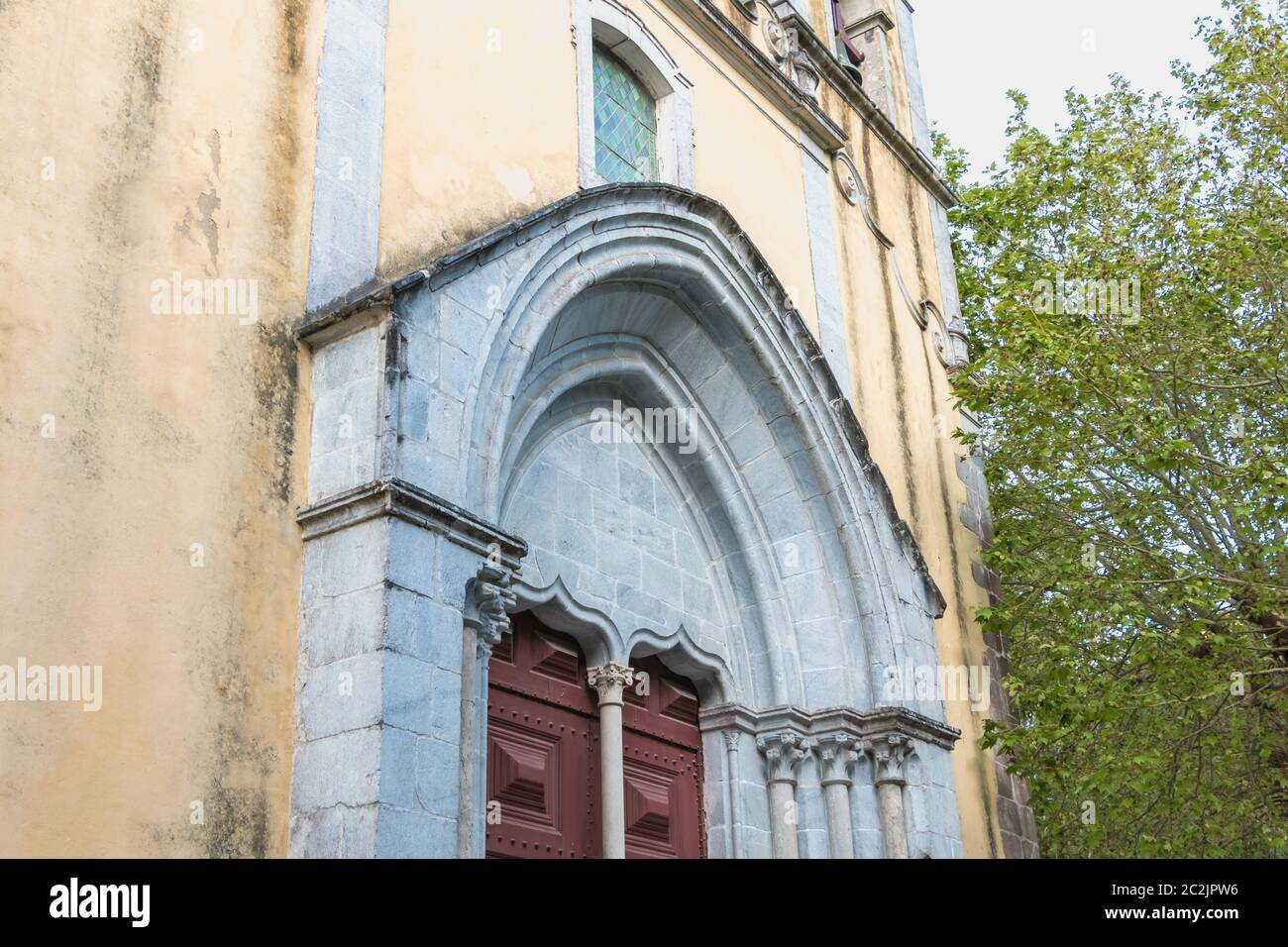 architectural detail of the church of Santa Maria on the heights of ...