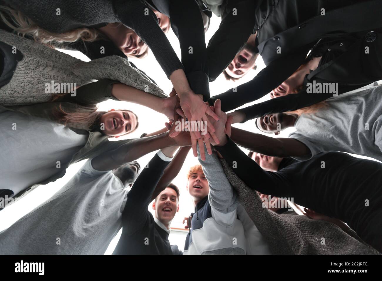 Bottom view multicultural people hi-res stock photography and images ...