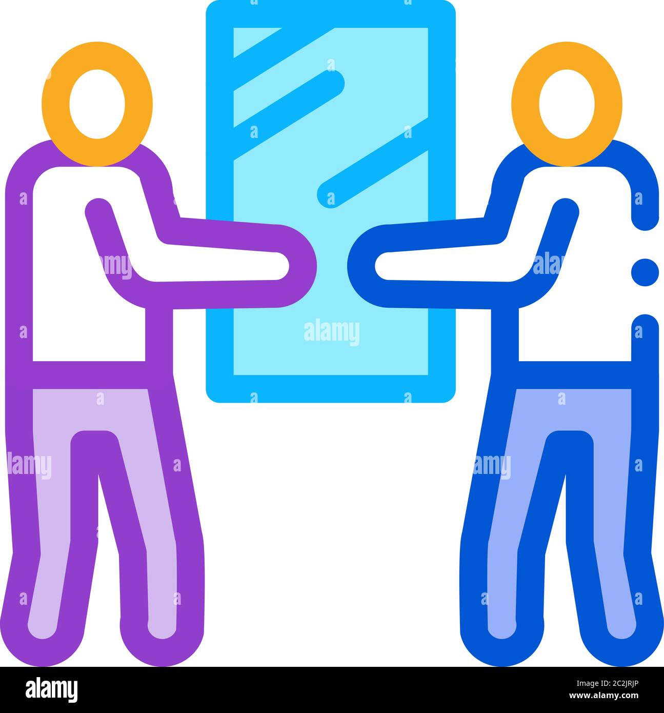 people holding glass icon vector outline illustration Stock Vector ...