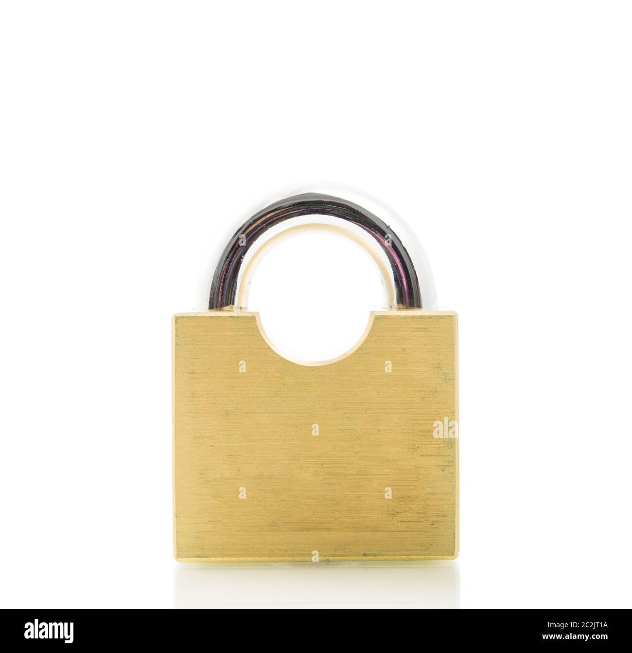 Metal padlock gold isolate on over white background Stock Photo - Alamy