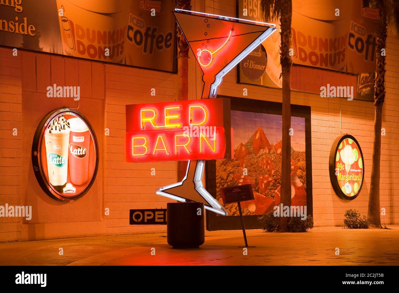 The Red Barn neon sign on Fremont Street, Las Vegas, Nevada, USA, North ...