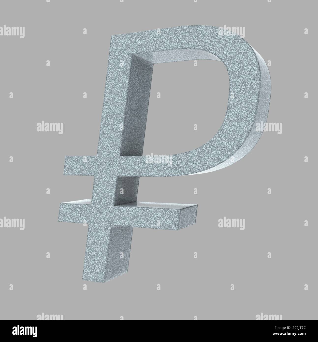 Ruble symbol sign isolated rouble RUB Russian ruble Currency Symbol 3d ...