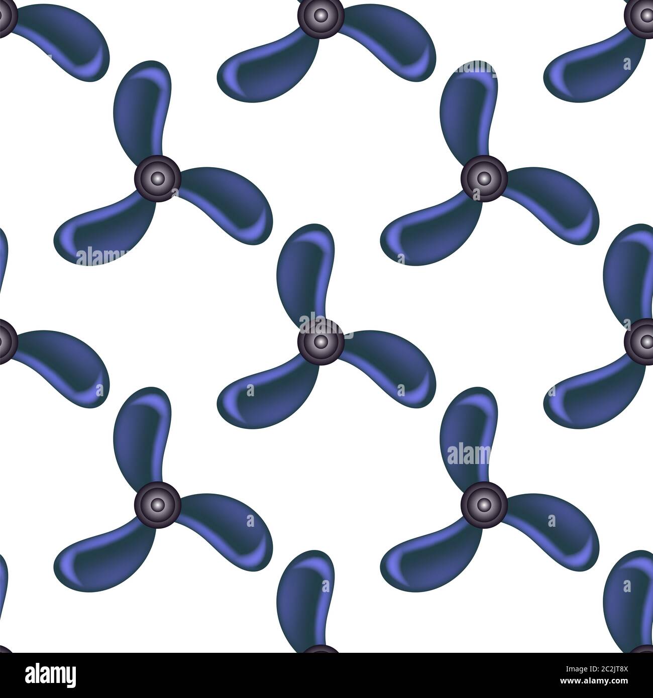 Blue Propeller Icon Seamless Pattern Isolated on White Background Stock ...