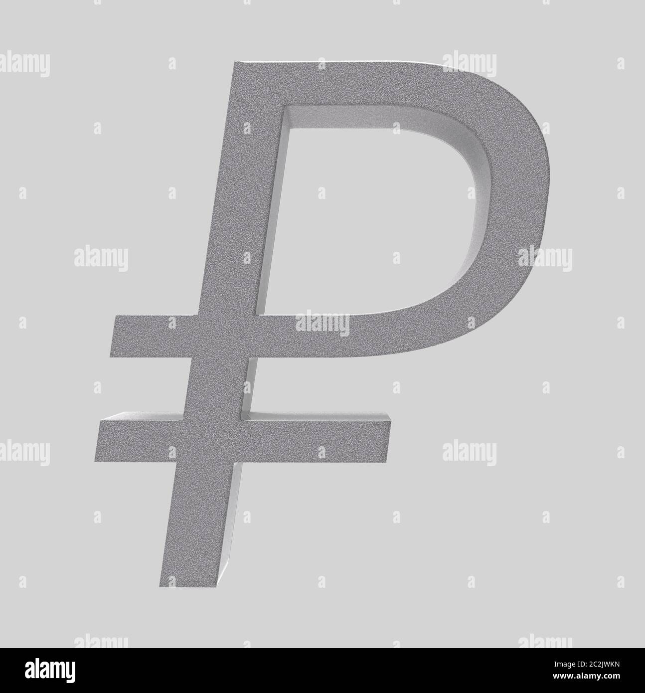 Ruble symbol sign isolated rouble RUB Russian ruble Currency Symbol 3d ...