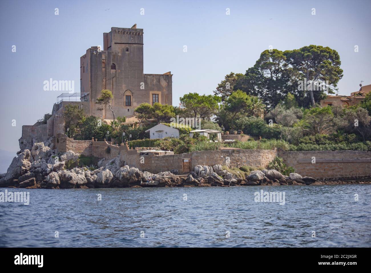 Solanto Caste panorama during the day Stock Photo - Alamy