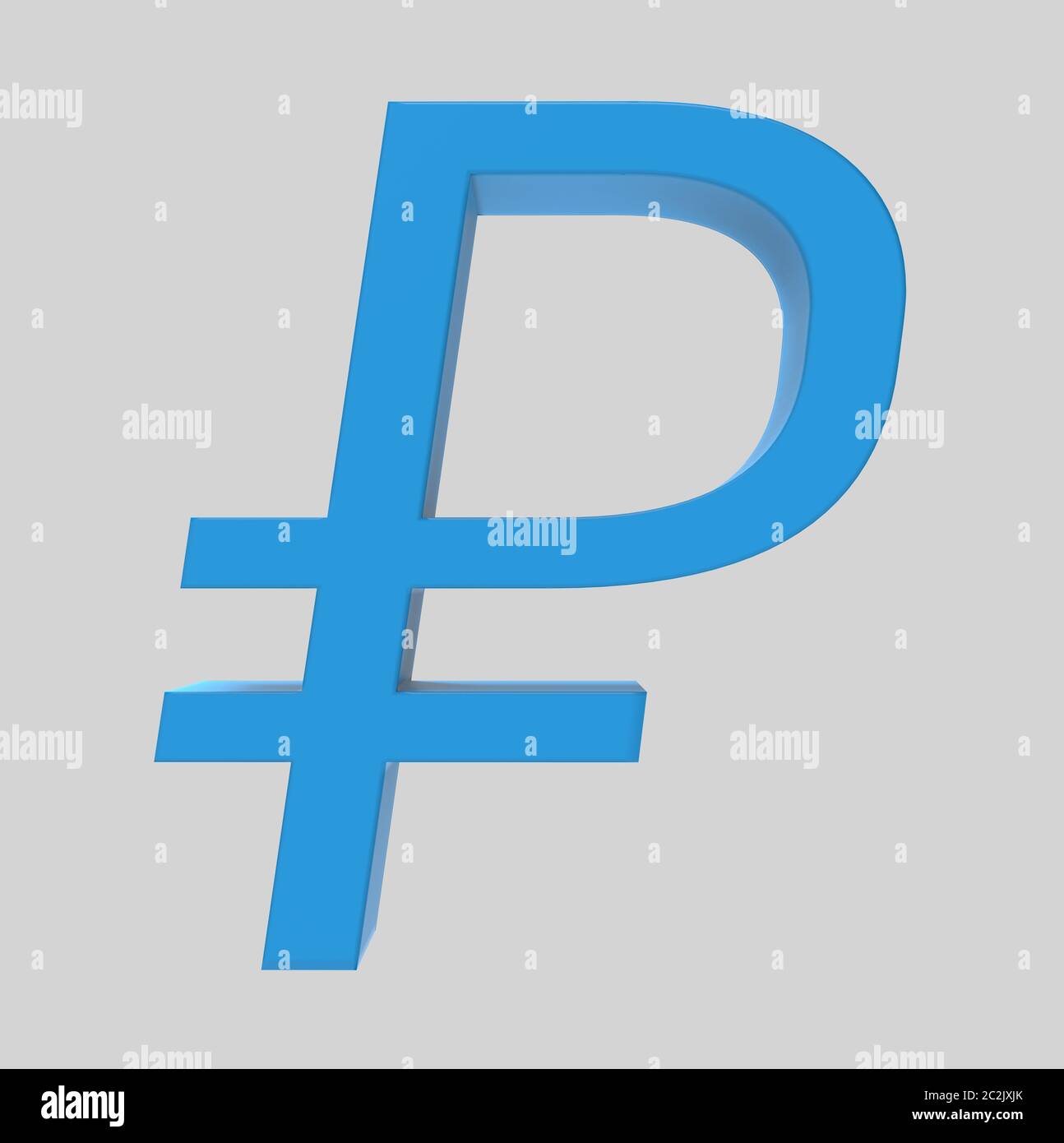 Ruble symbol sign isolated rouble RUB Russian ruble Currency Symbol 3d ...