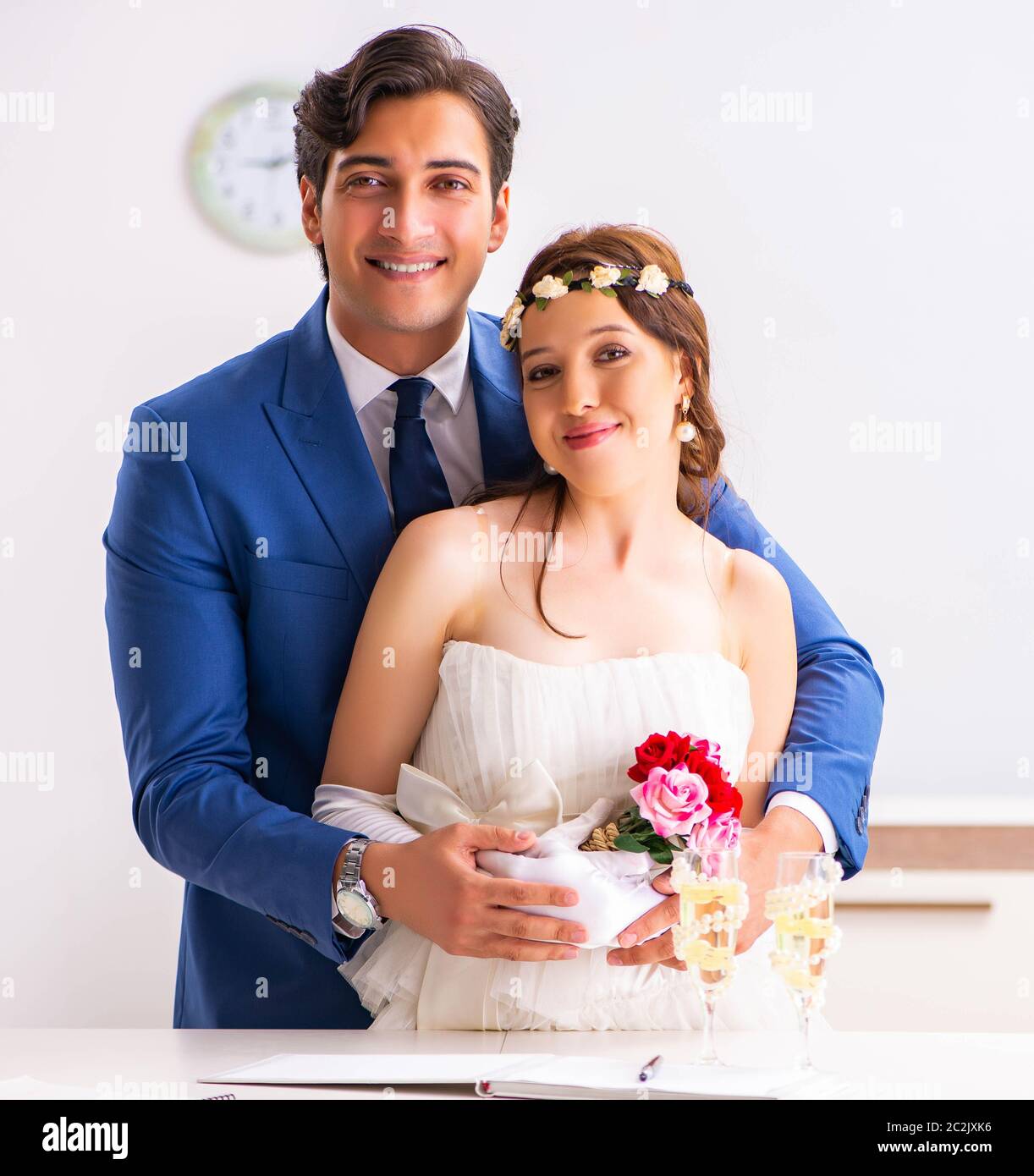 The wedding ceremony with wife and husband Stock Photo - Alamy